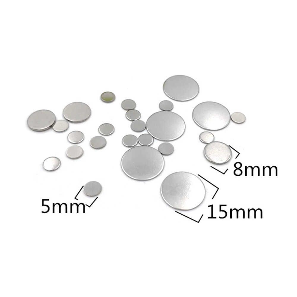 Круглые бирки из нержавеющей стали для ювелирных изделий 10mm (30pcs)