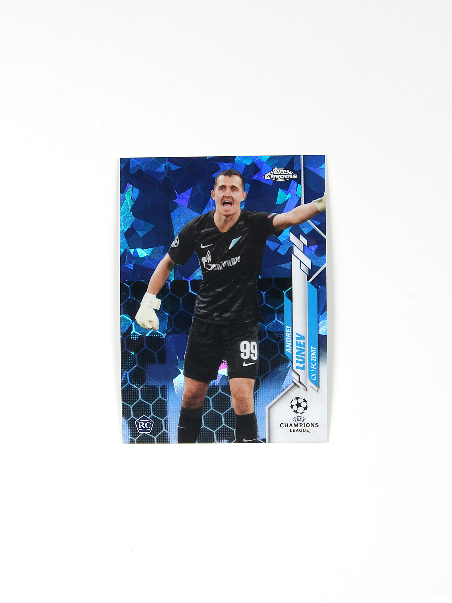 Коллекционная карточка сапфировая Andrei Lunev - FC Zenit