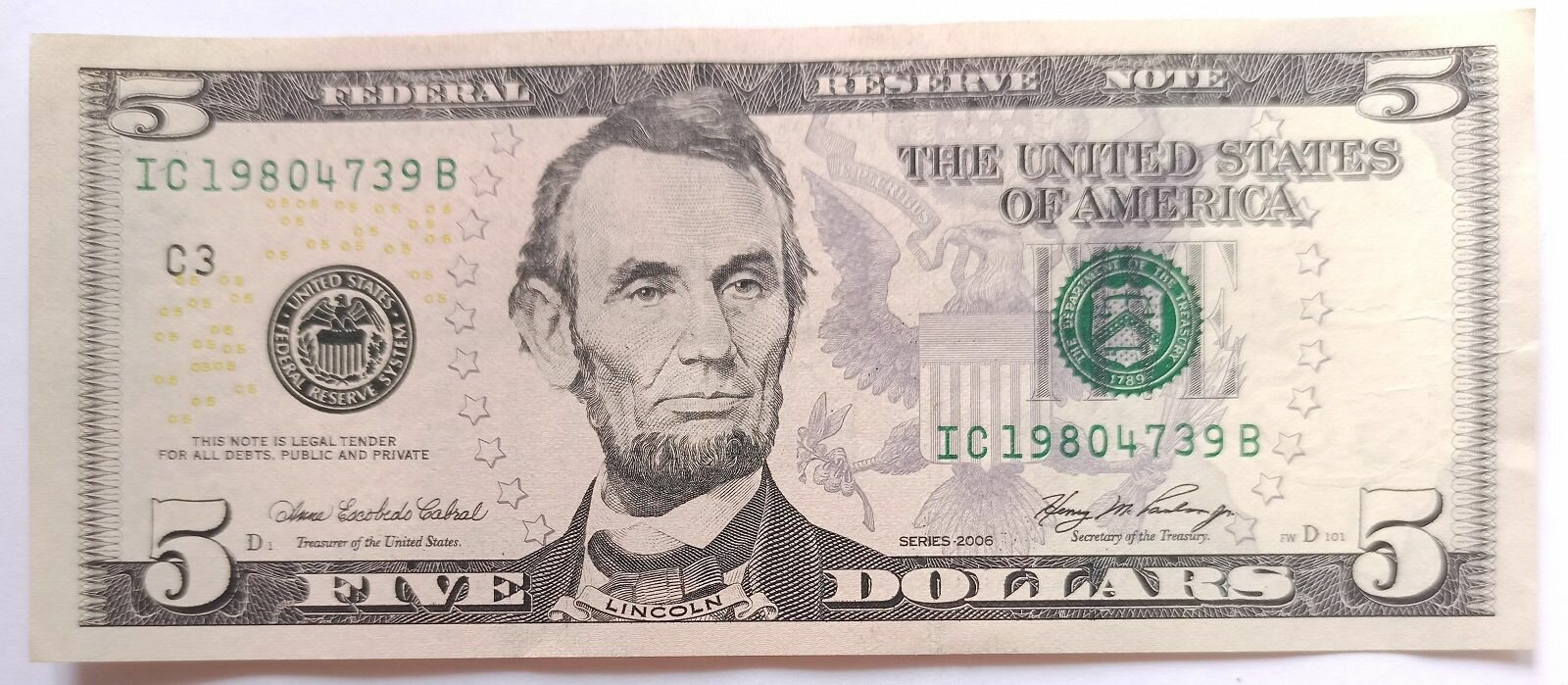 5 долларов 2006 год США 1980 47 39