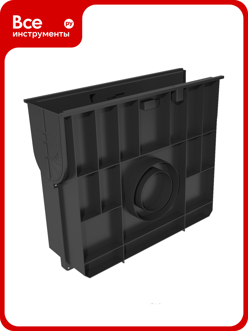 Пескоуловитель Gidrolica Standart к лоткам водоотводным DN100 - пластиковый