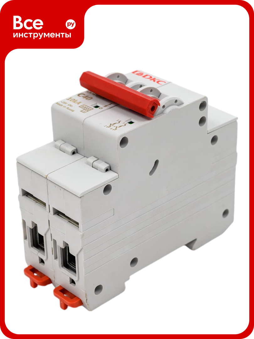 Автоматический, DKC, модульный выключатель DKC YON MD63 2P 40А C 10kA MD63-2C40-10, номиналом, характеристикой