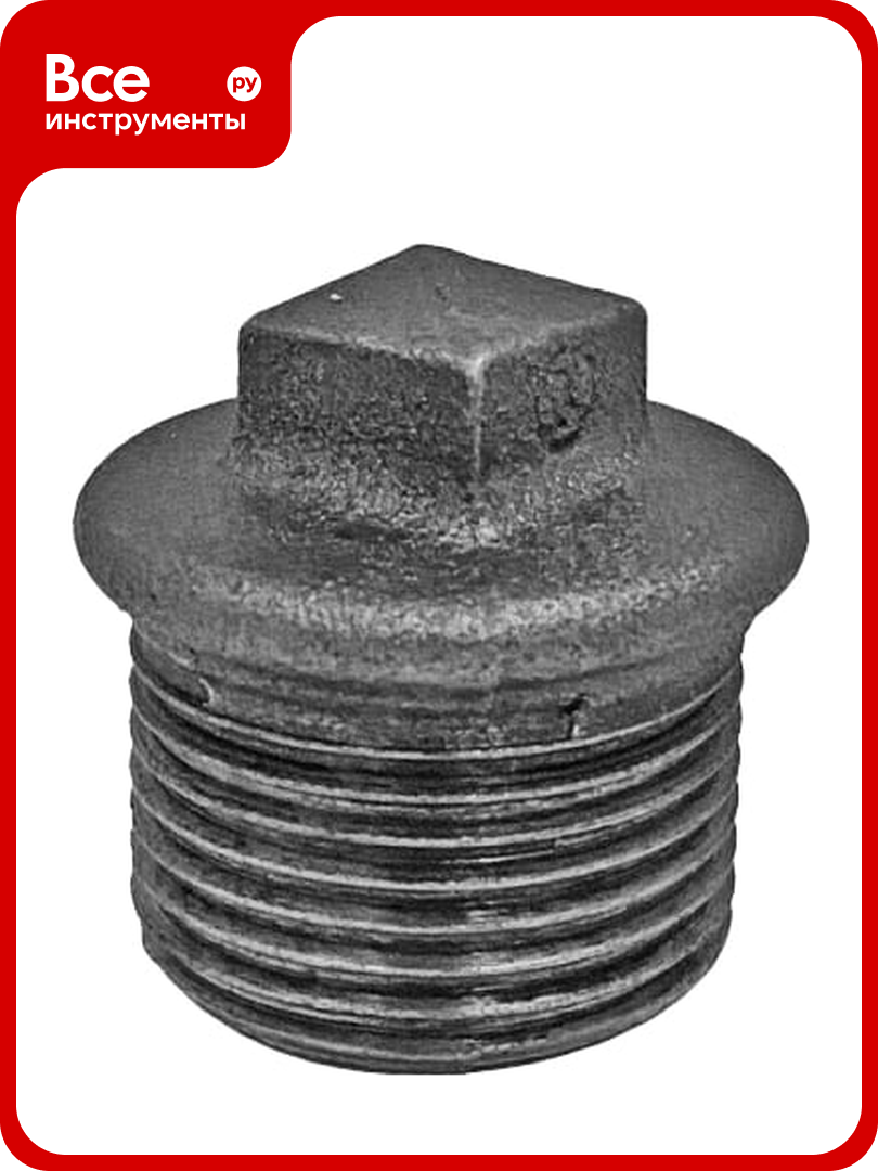 Заглушка чугун Fittex PLUS Ду 40 1 1/2" НР 128-0907