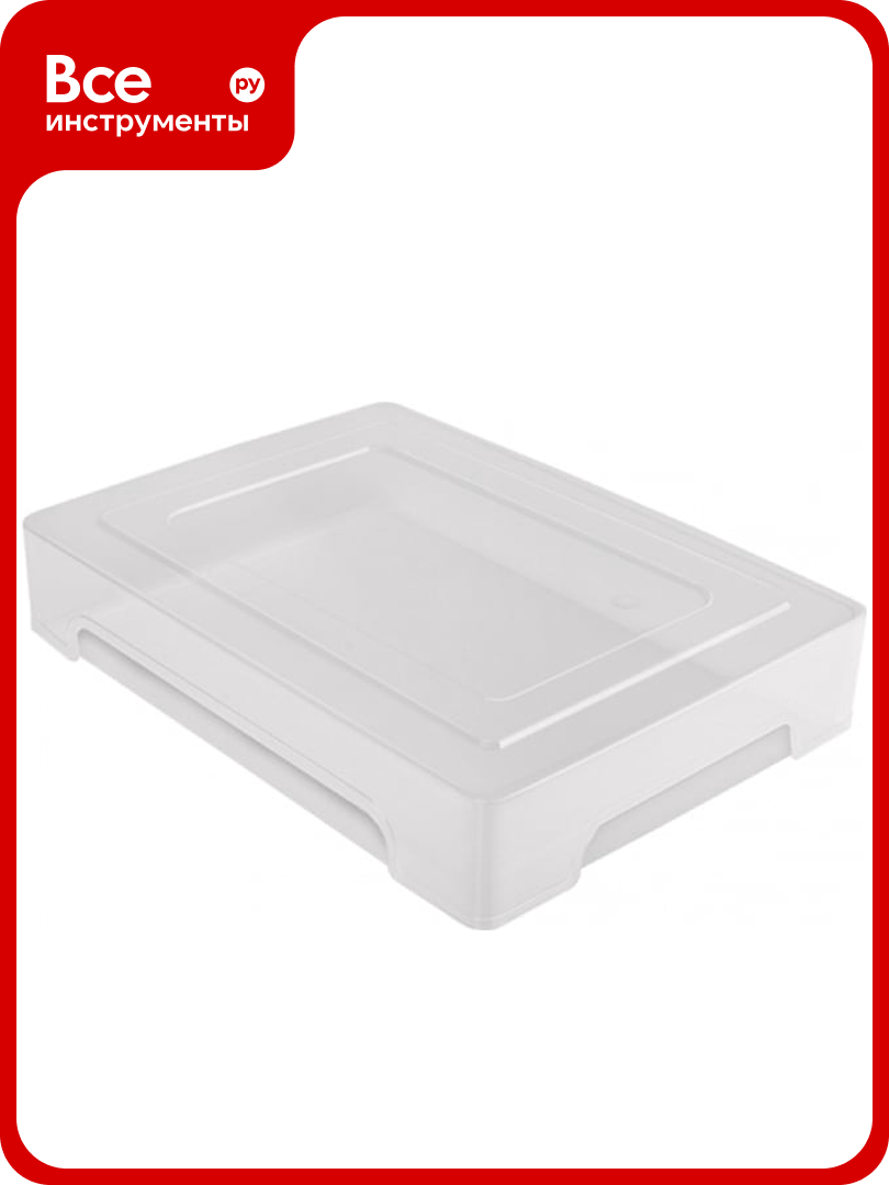 Контейнер для документов Стамм А4, 245х330х63 мм, прозрачный КТ20