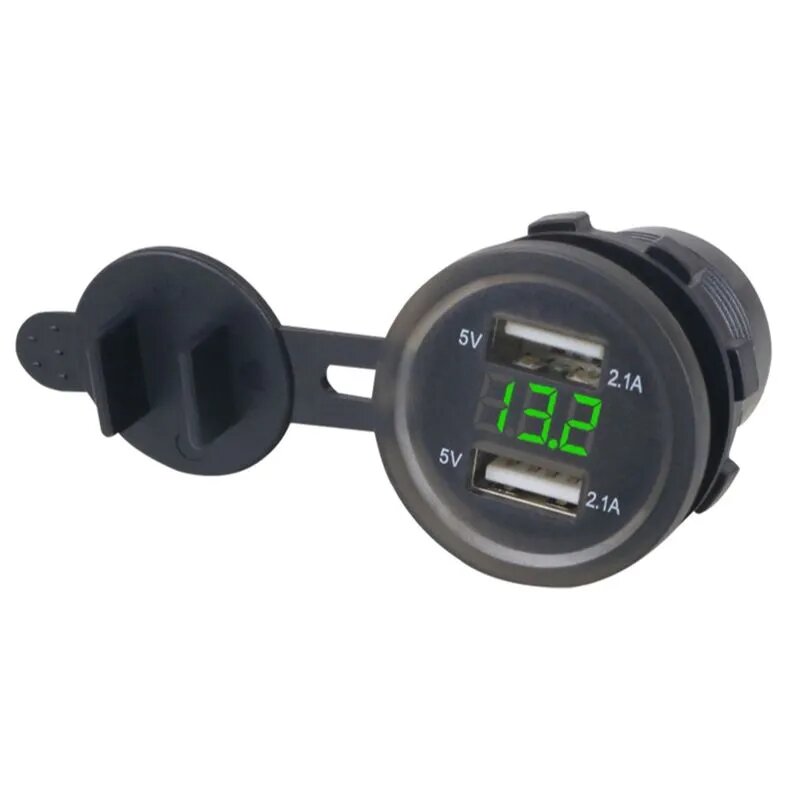 Универсальная двойная 2-портовая автомобильная розетка USB 5V 4.2A Адаптер питания Зарядное устройство