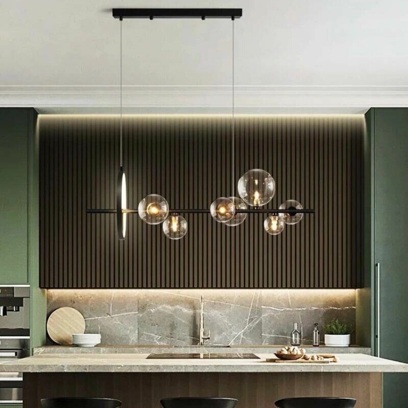 Современные Люстры С Лампочками G9 И Стеклянными Абакурами, Которые Подходят Для Гостиной, Кухонного Стола, Кухни, Спальни