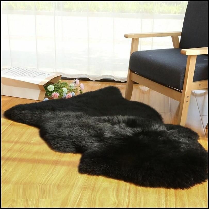 Шкура овечья натуральная, шкура на пол, коврик, накидка на диван,70*100cm- Высокое качество -kpa