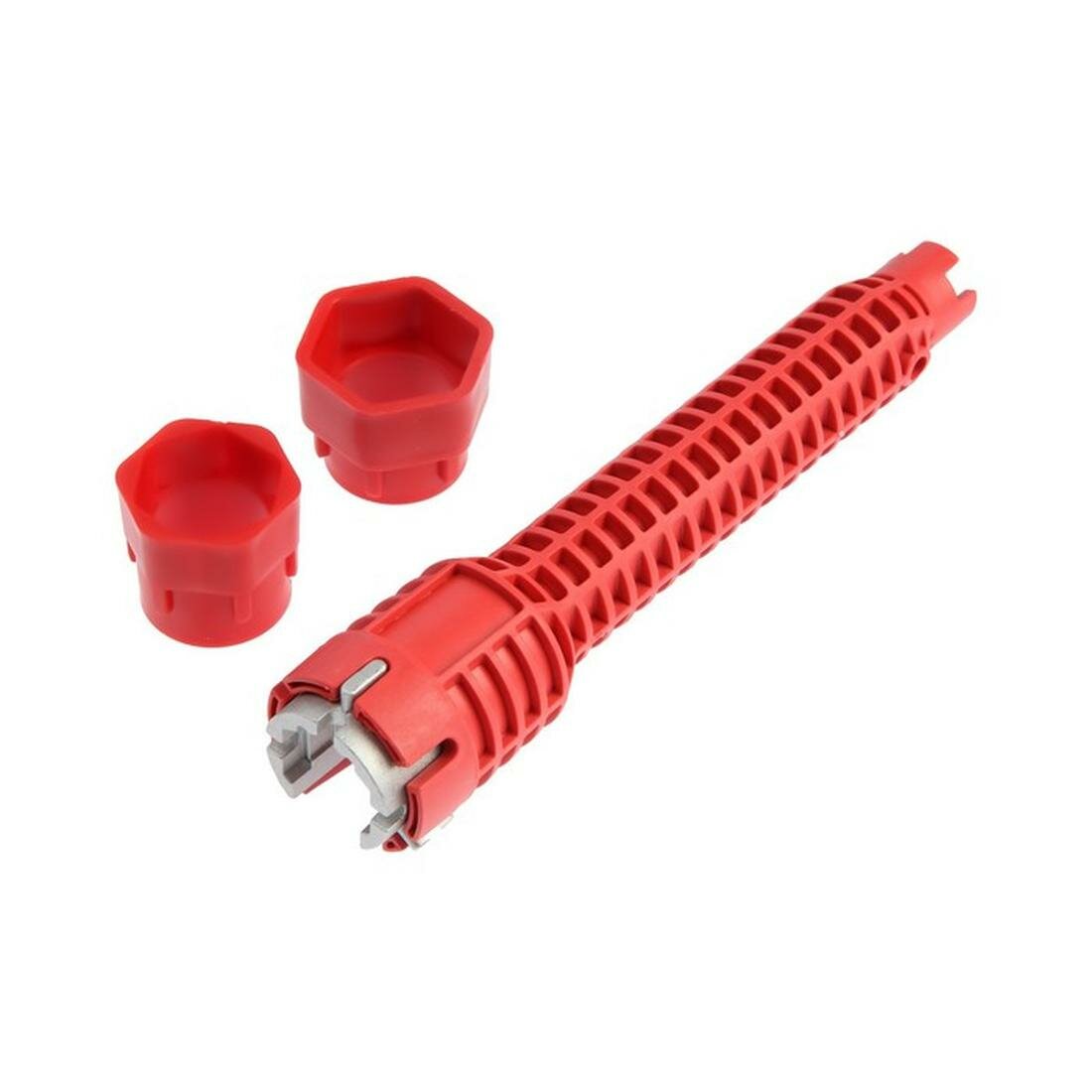 Ключ сантехнический 8 в 1 тундра, вставки 21-40 мм, корпус 28 и 52 мм, экстрактор, 250 мм