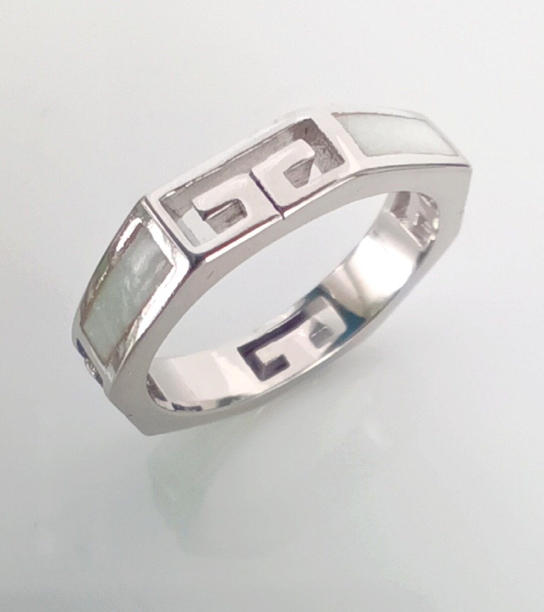 Кольцо дорожка, серебро, 925 проба, родирование, опал синтетический