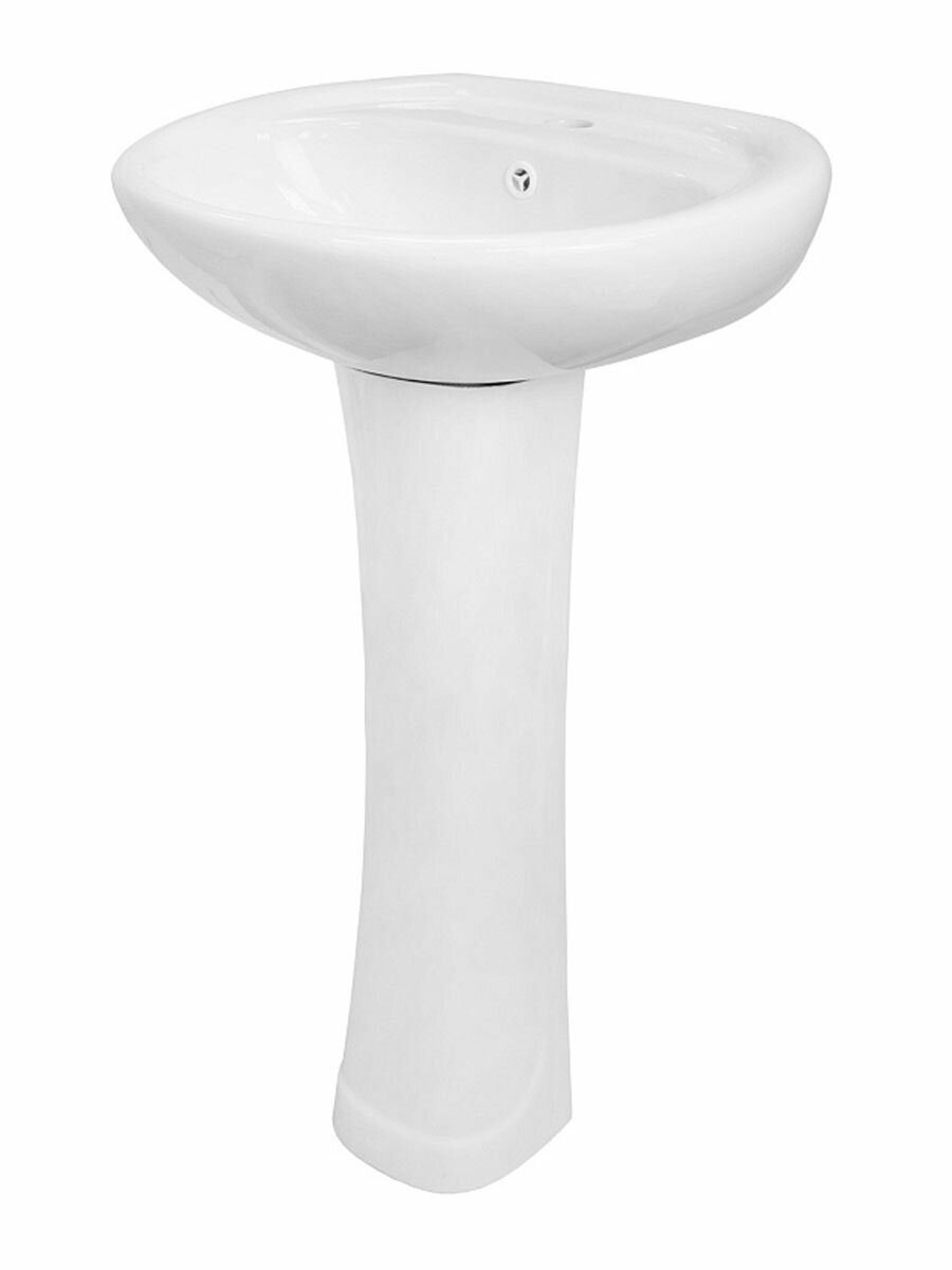 Раковина Loranto с пьедесталом 495*415*840 с пьедесталом, белый CS-028