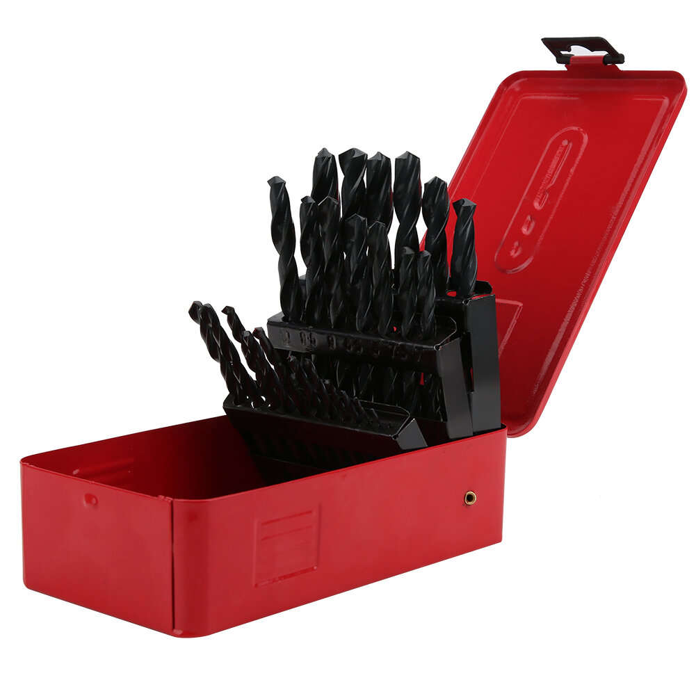 25 шт, набор сверл из быстрорежущей стали, витые сверла из быстрорежущей стали с прямым хвостовиком, 1 13 мм