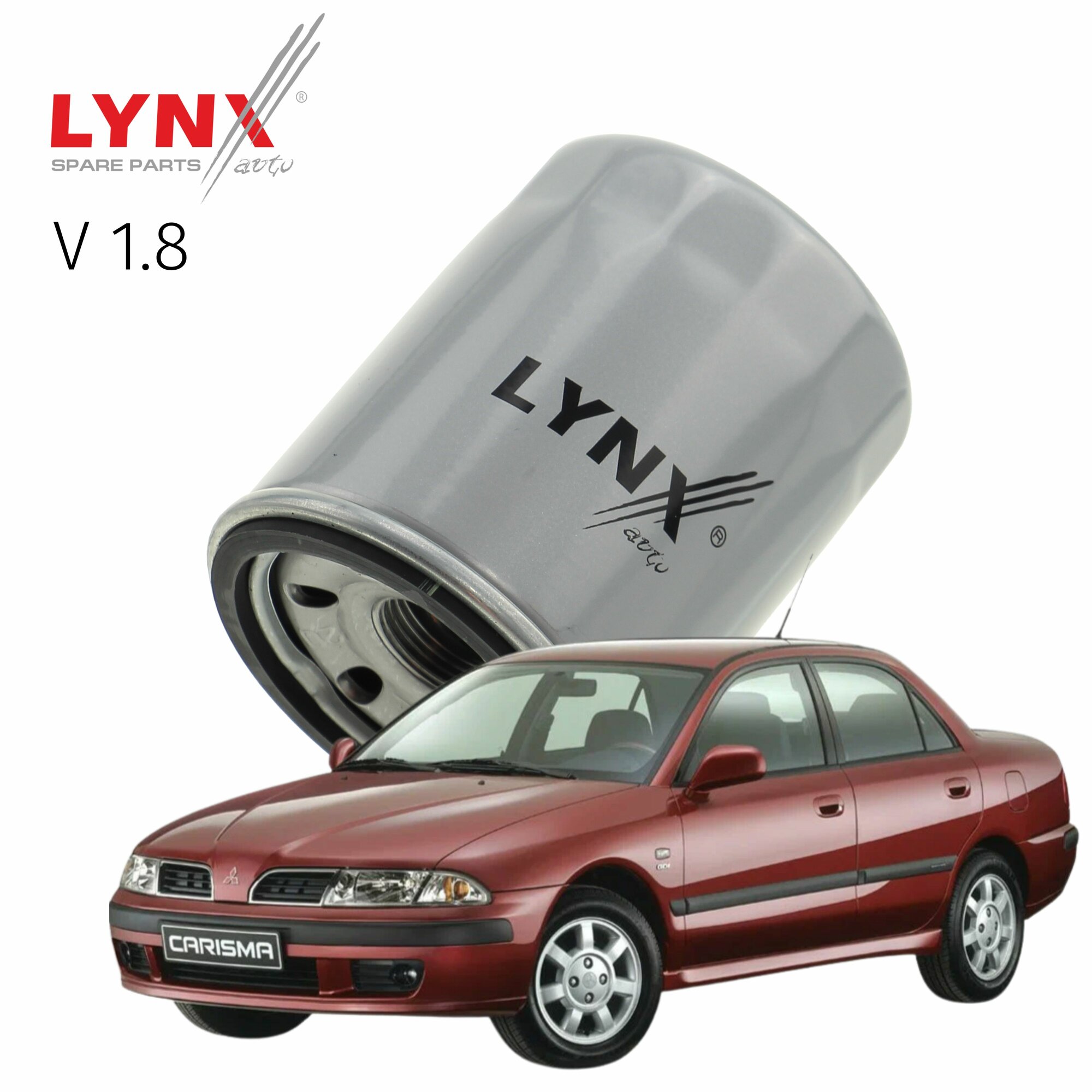 Фильтр масляный Mitsubishi Carisma (1) / Митсубиси Каризма 1995 1996 1997 1998 1999 2000 2001 2002 2003 2004 2005 V1.8 4G93 / 1шт LYNXauto