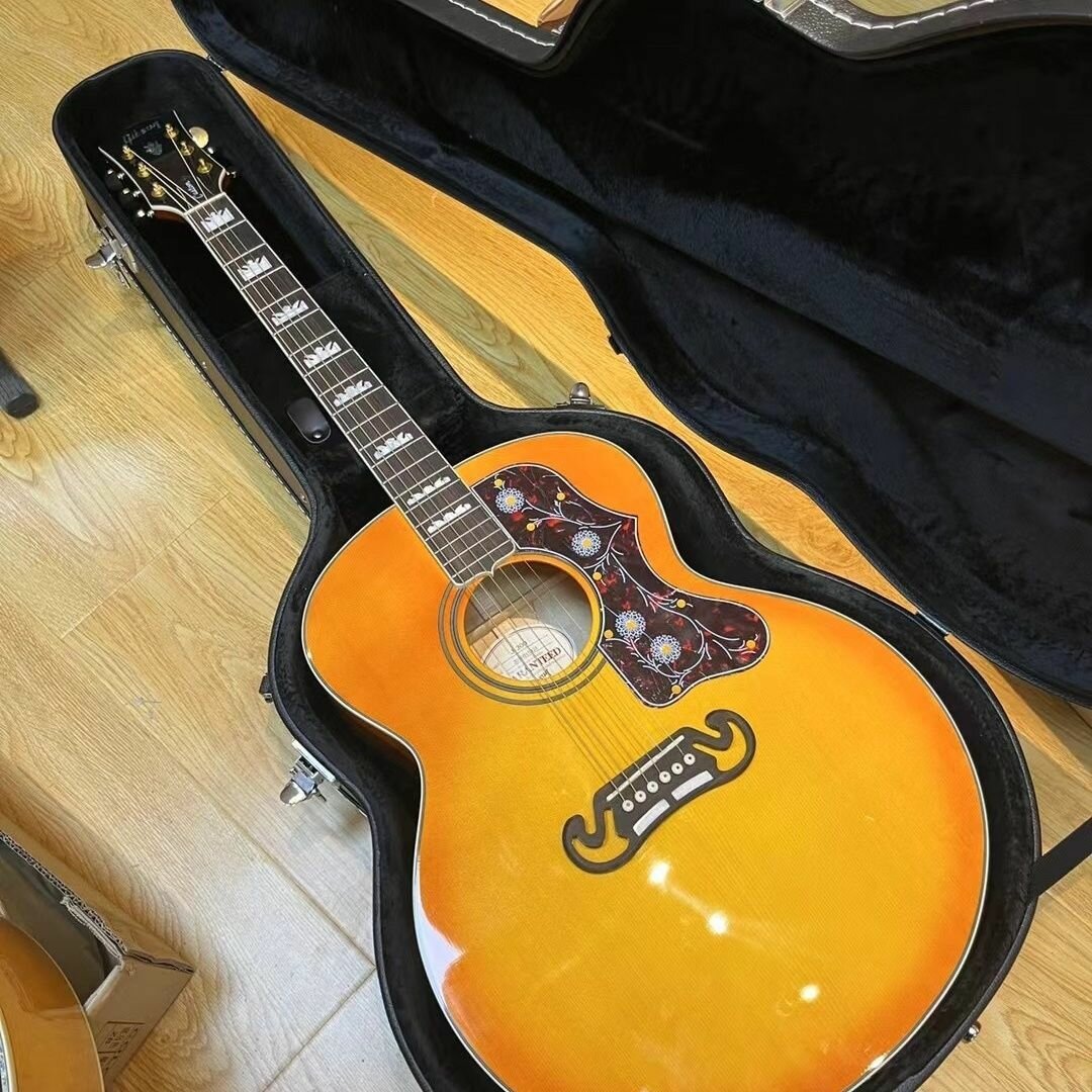 Акустическая гитара gibson sj200 6-струнная, корпус Красное дерево 42"