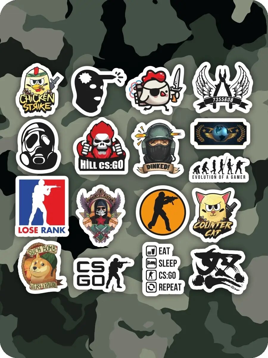 Наклейки на телефон стикеры Контр Страйк