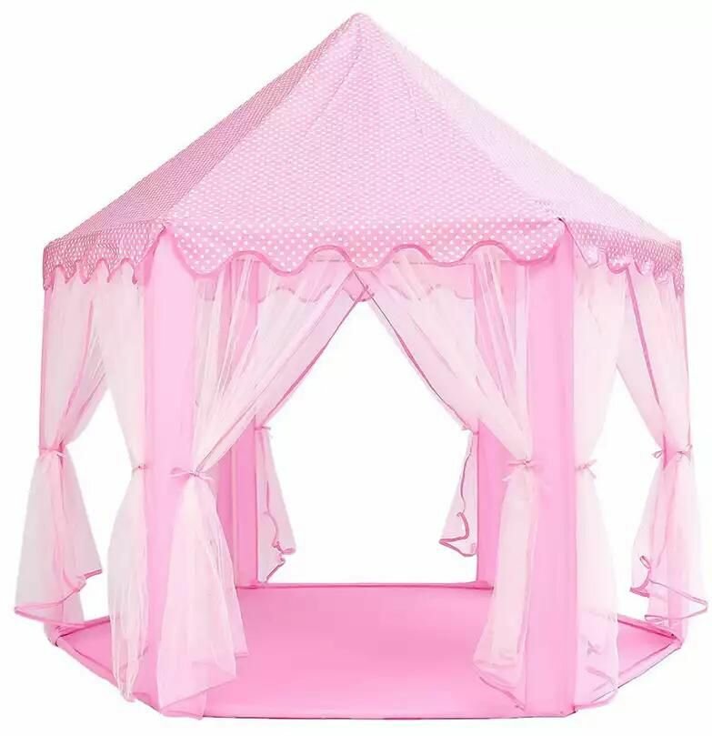 Детская игровая палатка КНР "Дом Шатер" розовый 140х140х135 см, в сумке