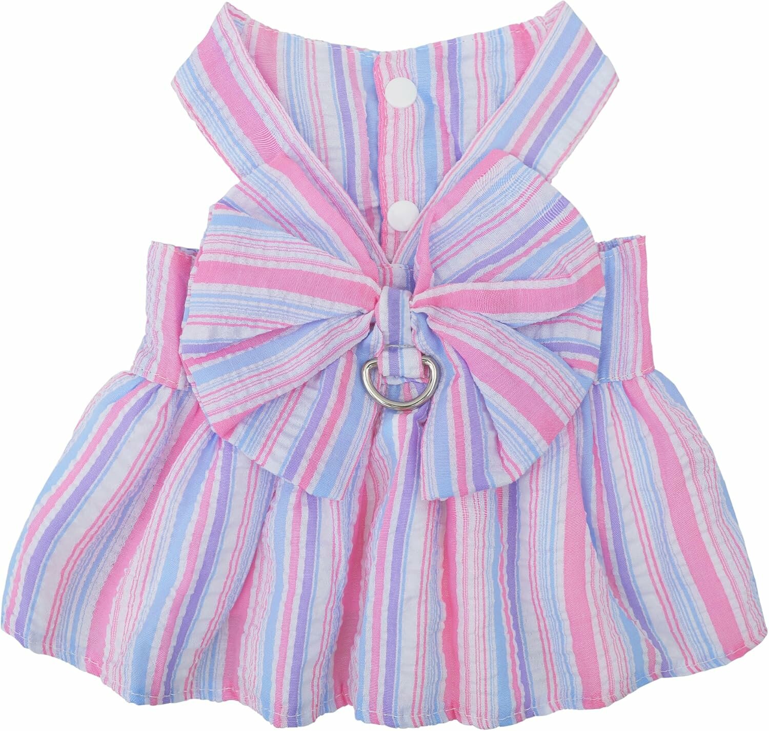 Платье для домашних собак, милая собачья одежда для маленьких собак, полосатые хлопковые платья щенки с бахновой кольцом, летняя собачья одежда для кошачьей одежды