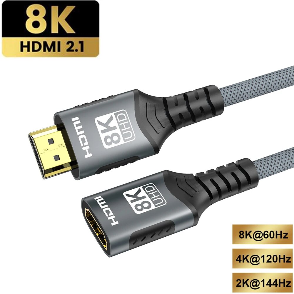 FDBRO HDMI 2.1 кабель удлинитель мужской-женский 8К 2M