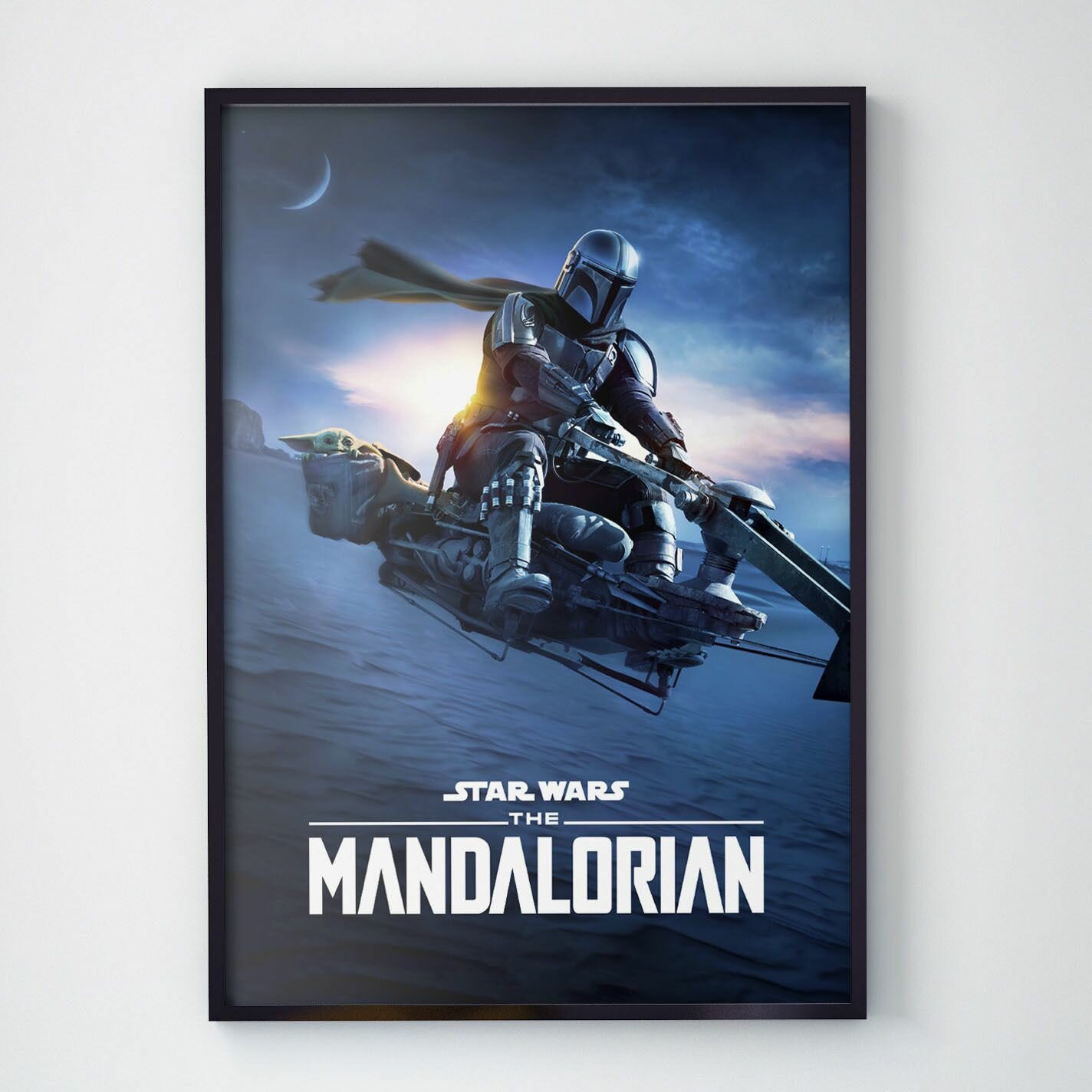 Плакат, постер Мандалорец, the Mandalorian на бумаге, размер 21х30см
