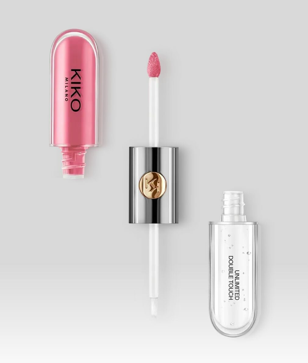 KIKO unlimited double touch Праймер и блеск для губ оттенок 119 Rhododendron Pink