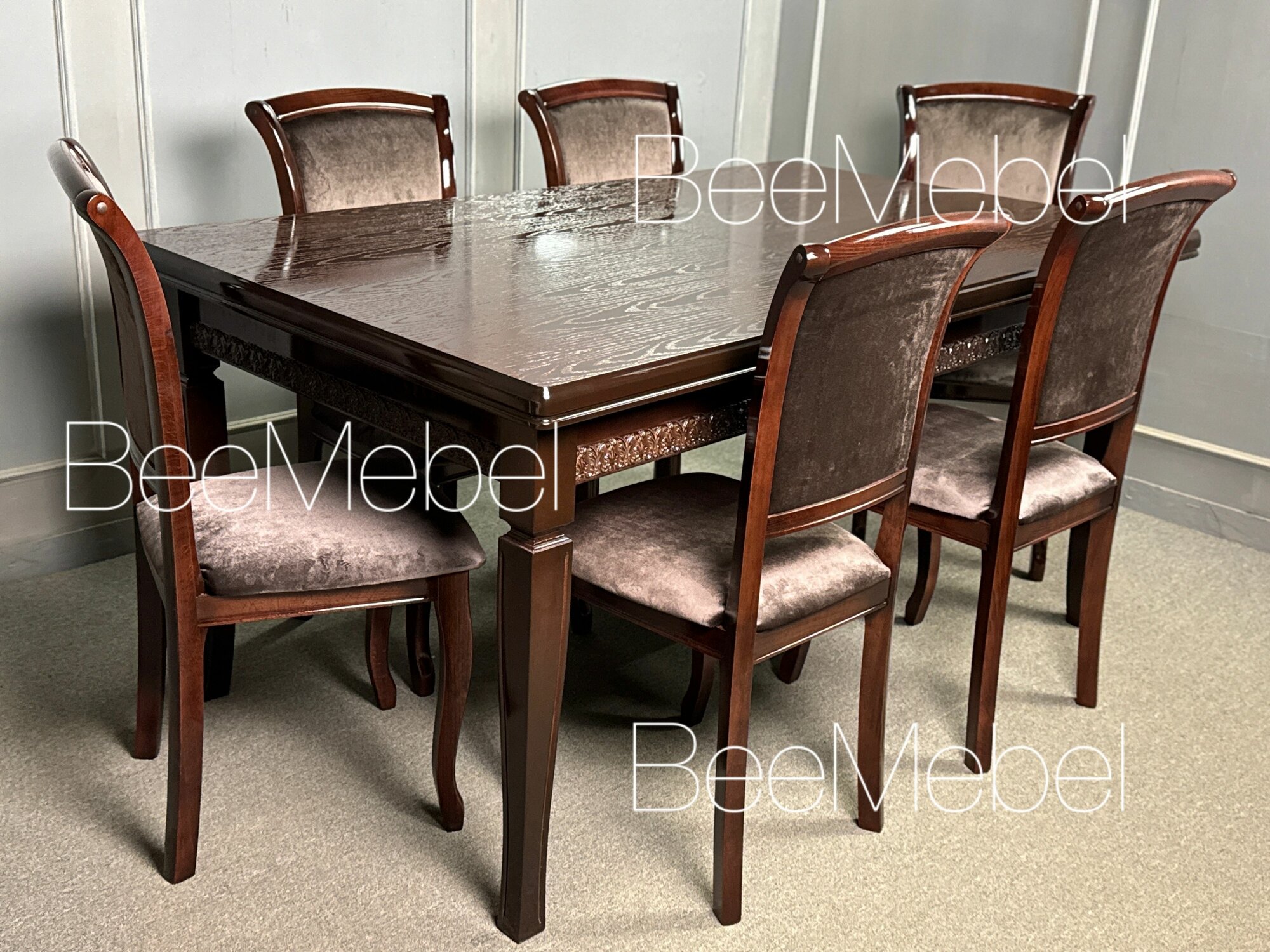 Обеденная группа, стол 160 и 6 стульев