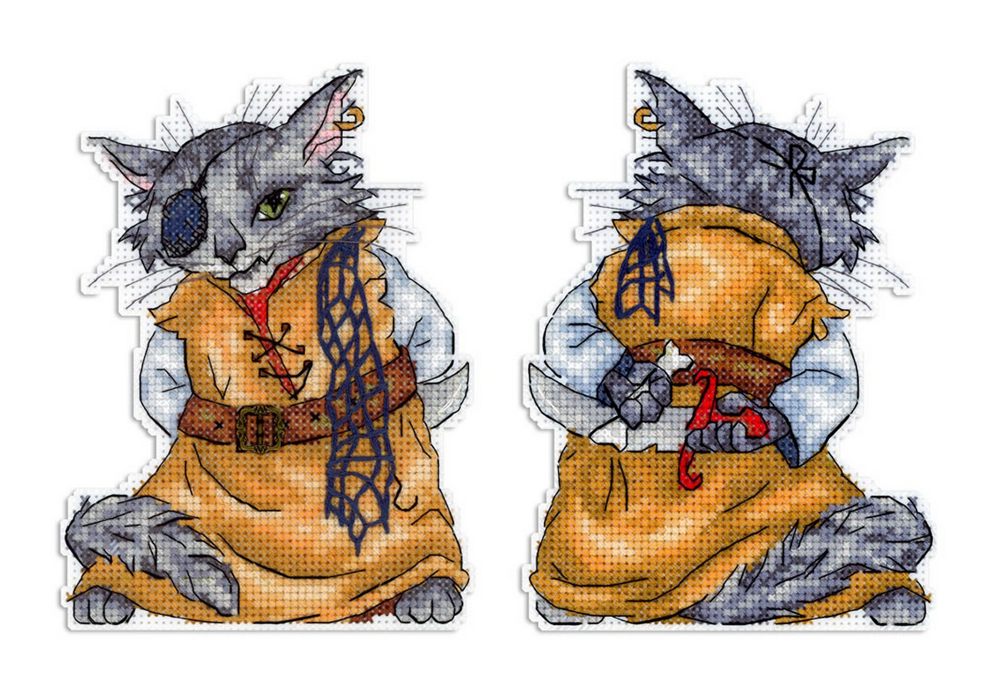 Вышивка Кот Базилио 14x10 см.