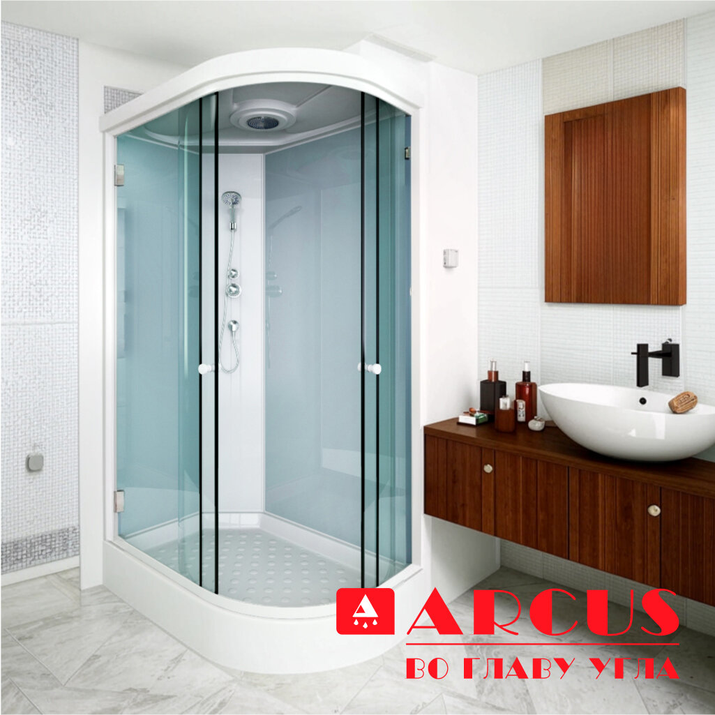 Душевая кабина Arcus Style S-08 L, матовое стекло, низкий поддон, левая сторона