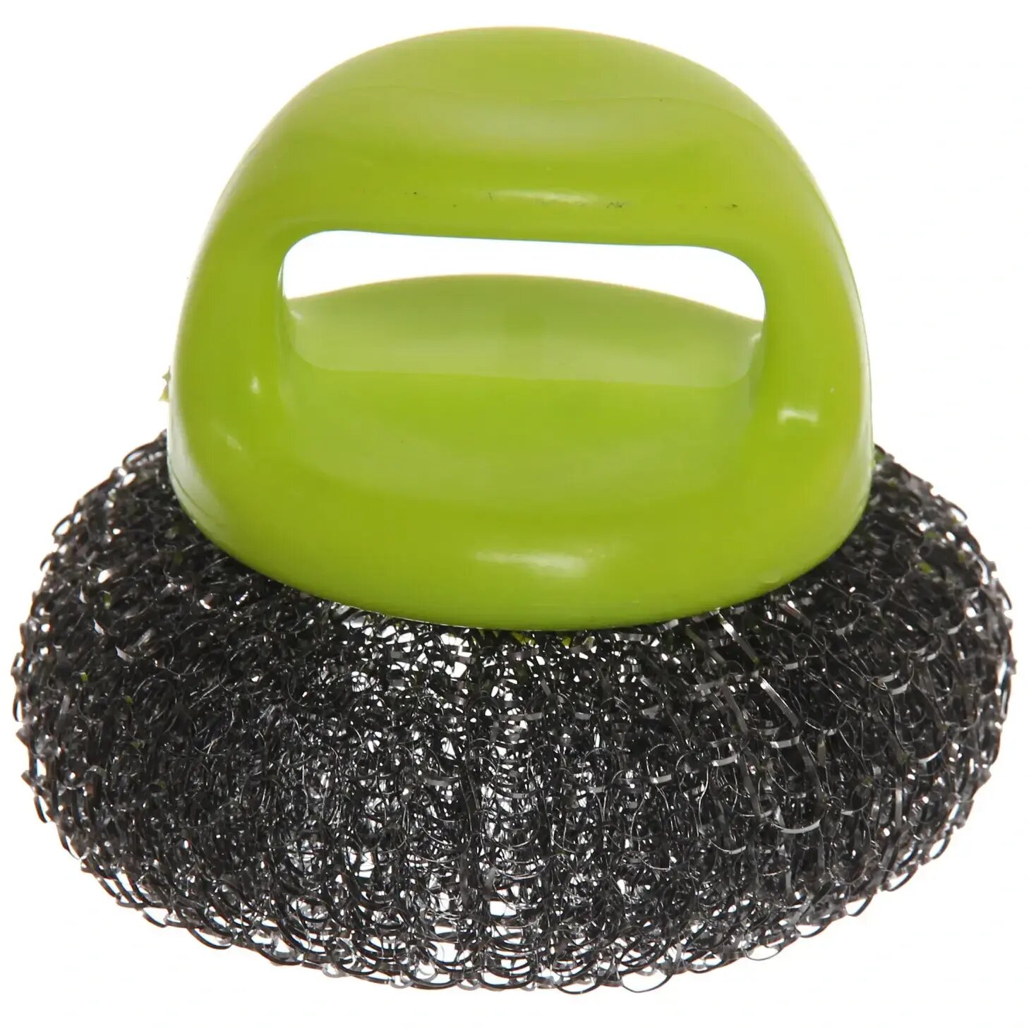 Губка металлическая для посуды с ручкой, удобная, долговечная, 10 см