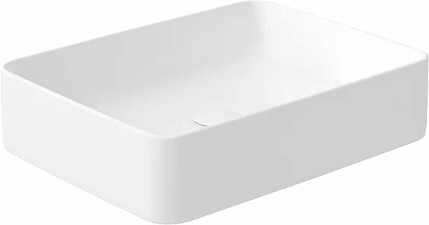 Накладная раковина IDDIS Slide SLIWM02i27 47 накладная, без отверстия под смеситель, фарфоровая, прямоугольная, раковина для ванной, белая, матовая