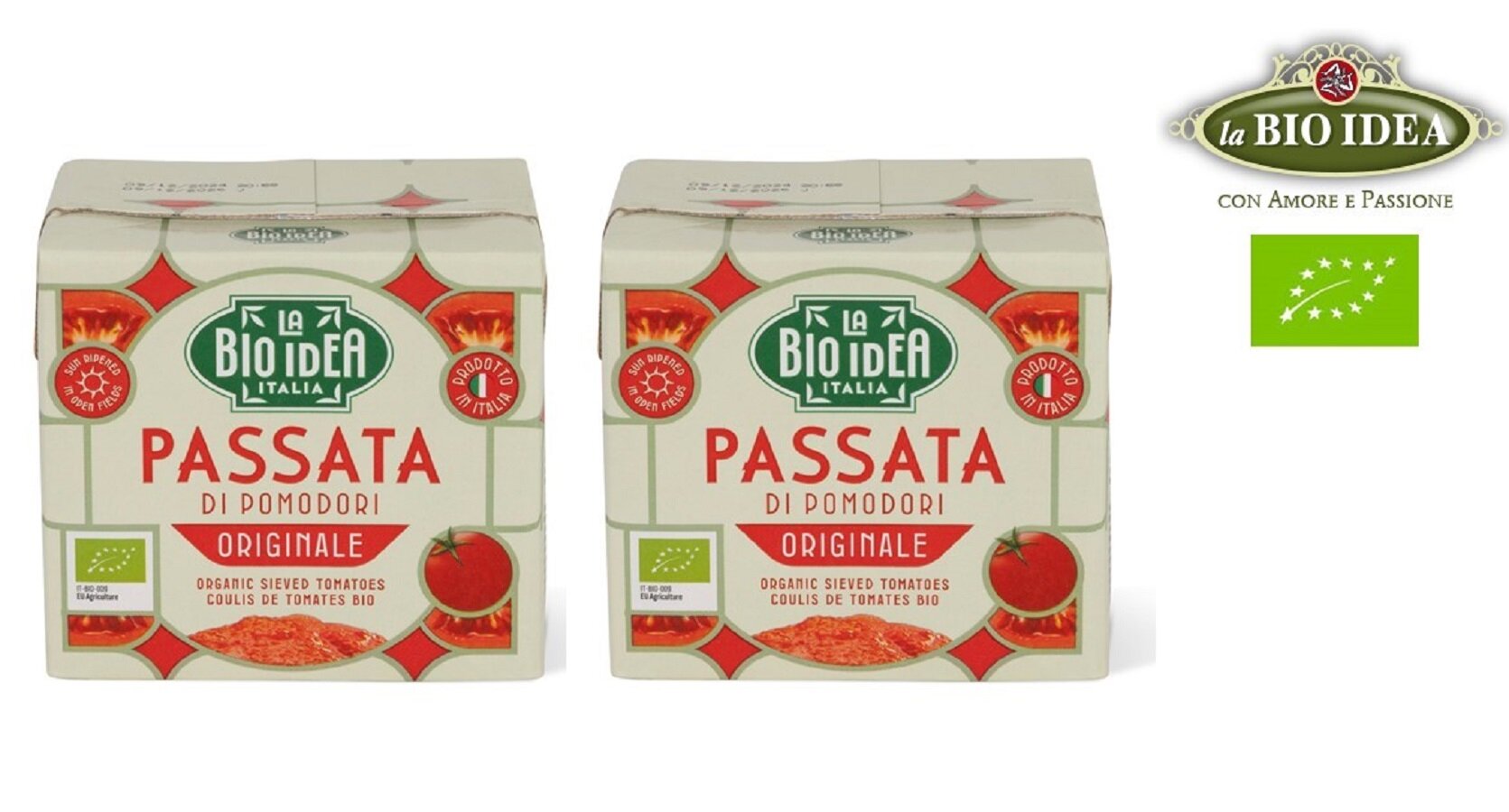 Соус томатный натуральный Пассата Италия 2х500г