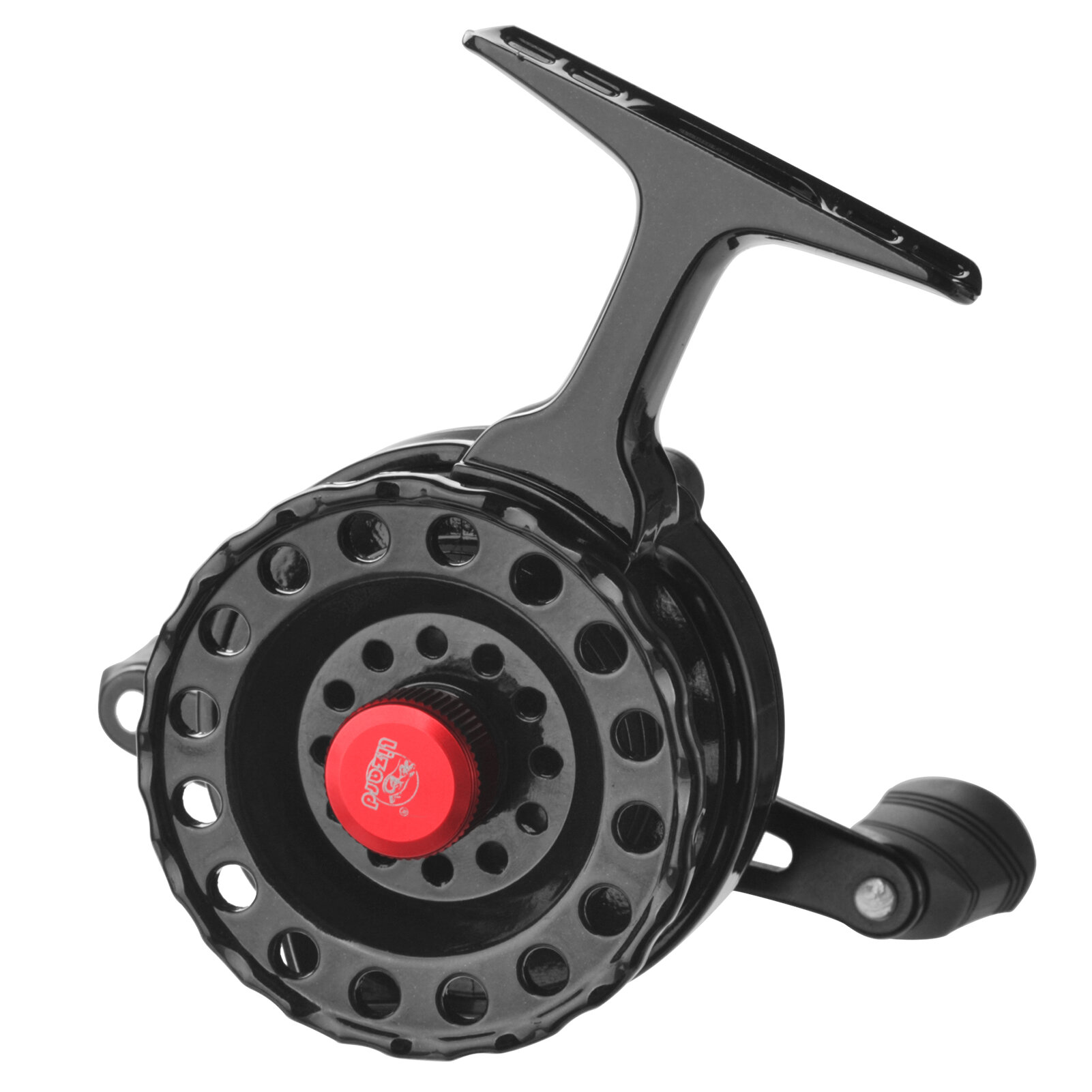 Катушка для лова на мушку Fly Fishing Reel Wheel с высоким подножком из гладкого пластика для ледового рыбалки, рыбалки на мушку и пловцовой рыбалки, черный цвет, материал нитрон и металл, модель правая/левая рука, передаточное отношение 3.6:1, 5
