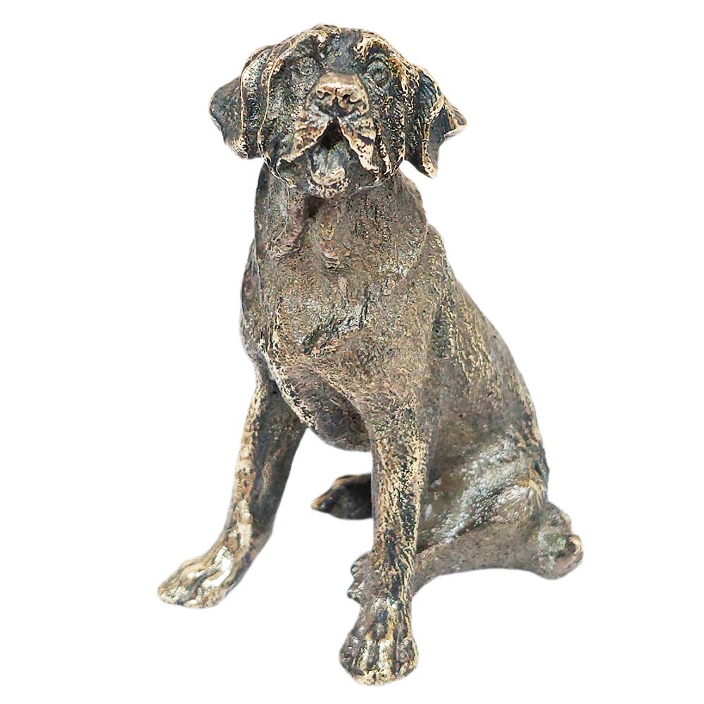 Фигурка из бронзы ручной работы "Собака Сенбернар"