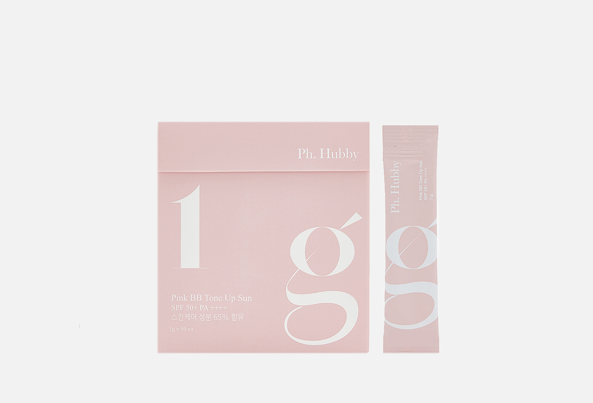 Тонирующий солнцезащитный крем для лица SPF 50+ PA++++ PH.HUBBY Pink BB Tone Up Sun Pink