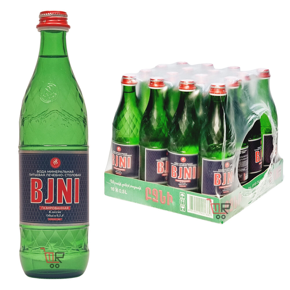Минеральная вода бжни (BJNI) 0.5 л, 16 шт. (стекло)