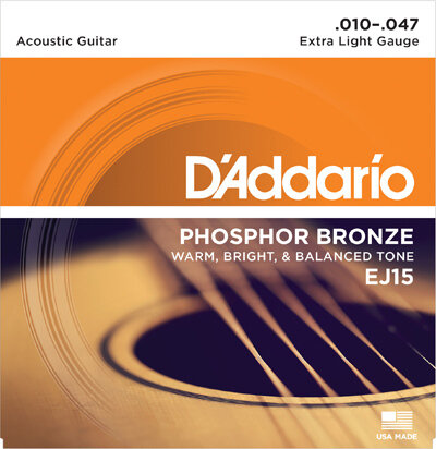 Комплект струн для акустической гитары D'Addario EJ15