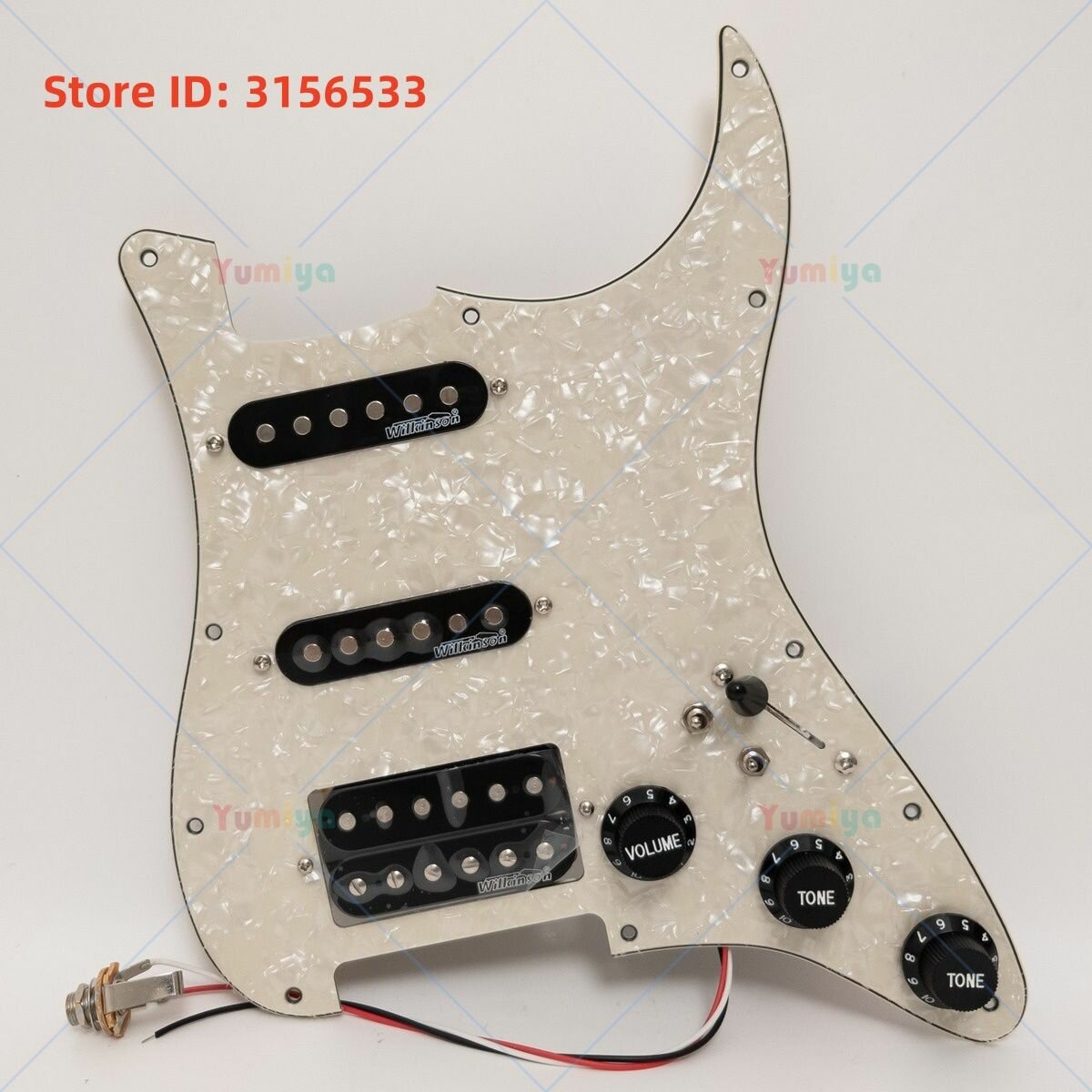 Предварительно подключенная гитара Stratocaster Pickguard SSH Wilkinson Звукосниматели с медным валом и несколькими переключателями