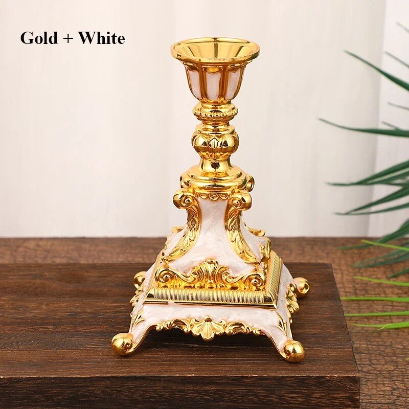Металлический подсвечник PEANDIM, Gold White, 1 шт.