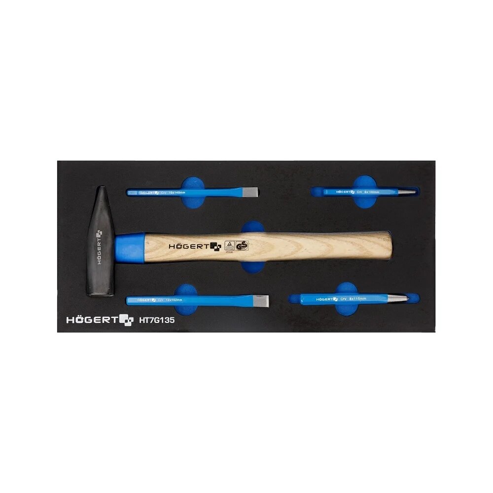 HOEGERT TECHNIK Набор инструментов 5шт, ложемент EVA HT7G135