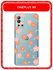 Чехол на OnePlus 9R / ВанПлас 9R с принтом "Красные цветочки рисунок", прозрачны...