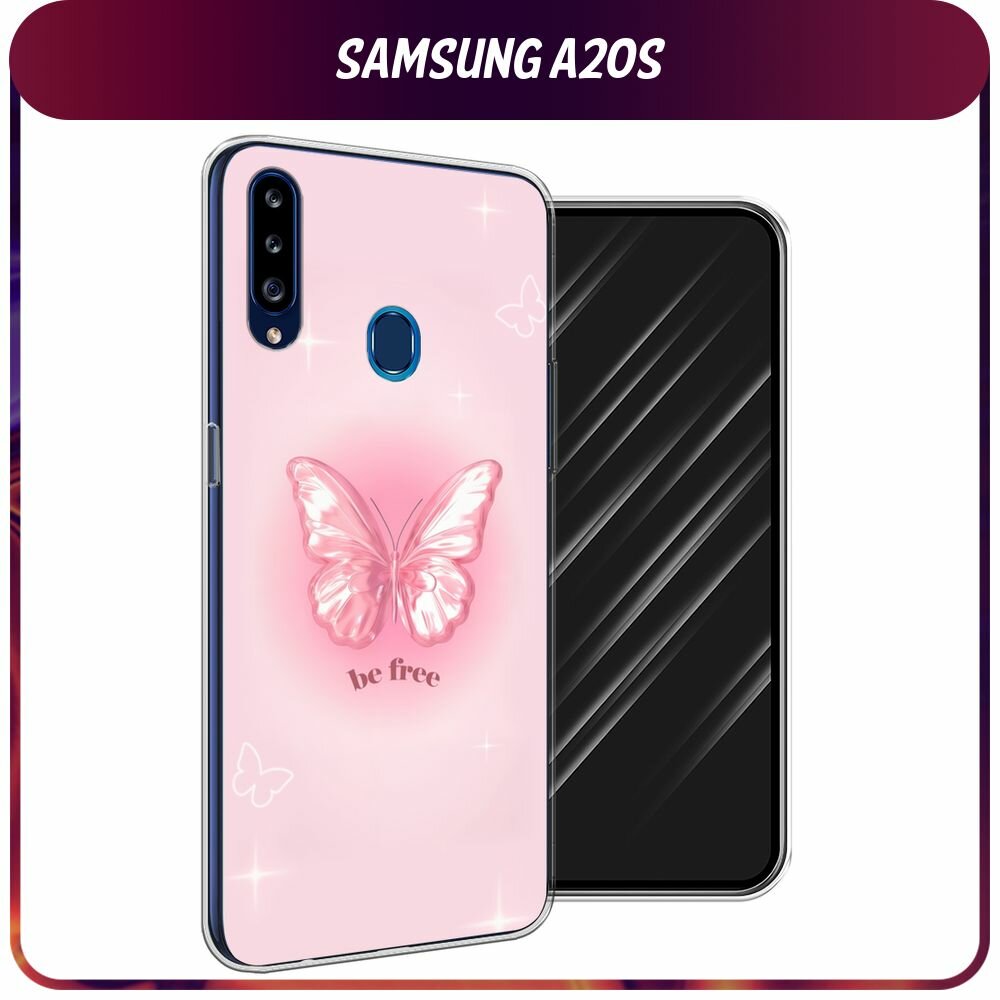 Чехол на Samsung Galaxy A20s / Самсунг Галакси A20s с принтом "Be free butterfly 1"