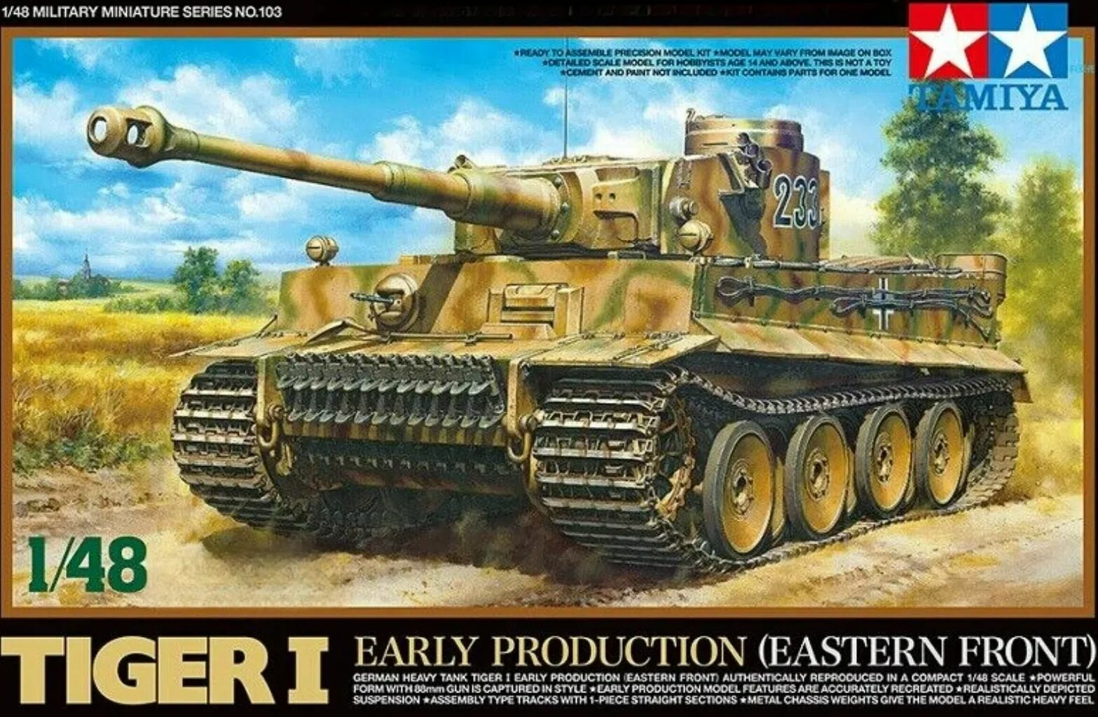 Tamiya 32603 1/48 Немецкий тигр I Ранняя (Восточная линия) сборная модель танка