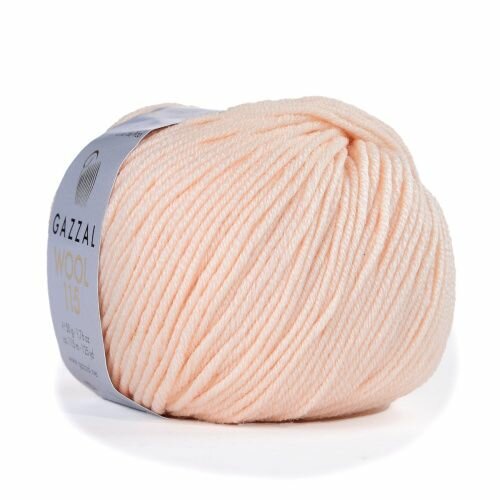 Пряжа Gazzal Wool 115 цвет 3308 (5 мотков, 50г/115м) чайная роза