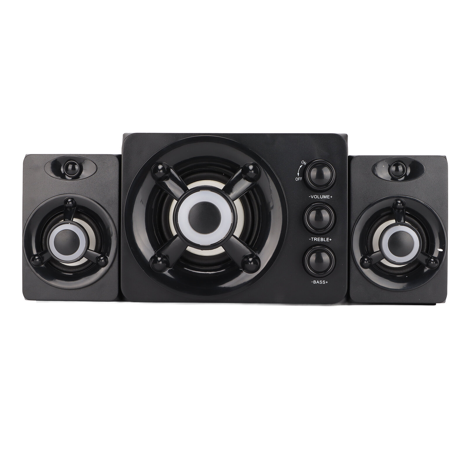 Компьютерная акустика 2.1, стерео, с USB-питанием, RGB-подсветка, черная