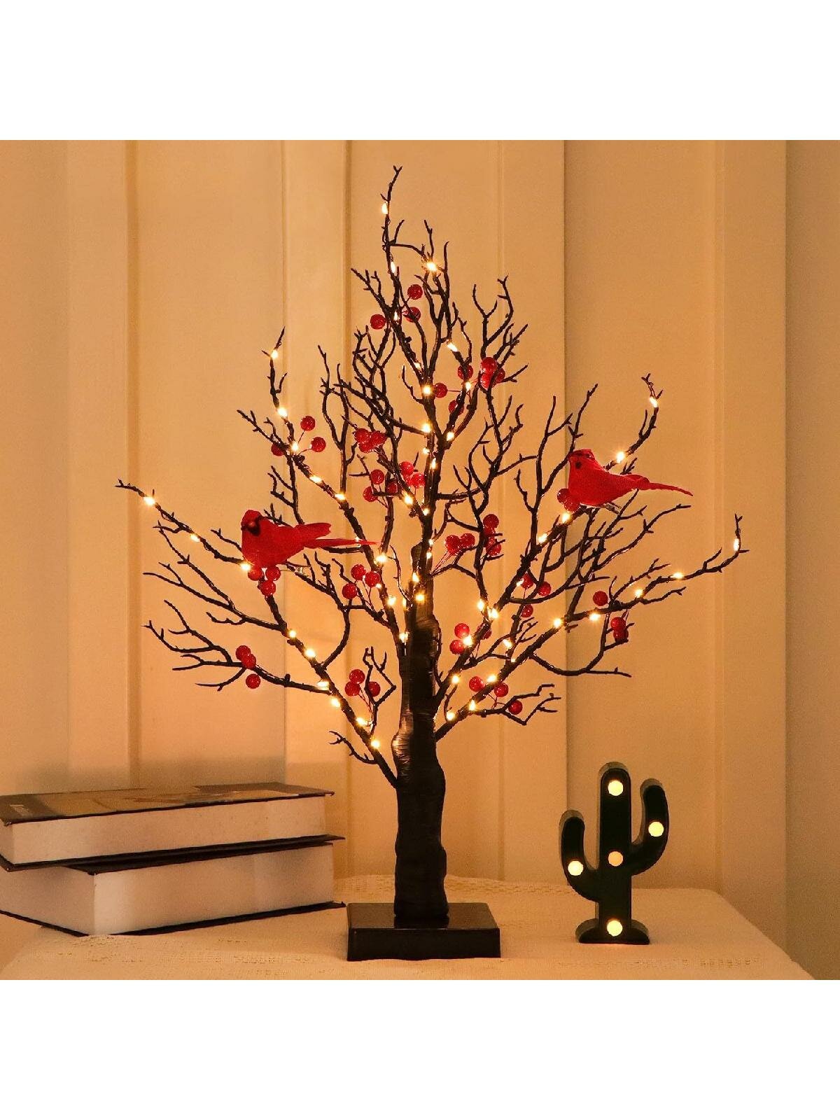 Рождественская елка с ягодами для столешницы, центральные элементы рождественских украшений