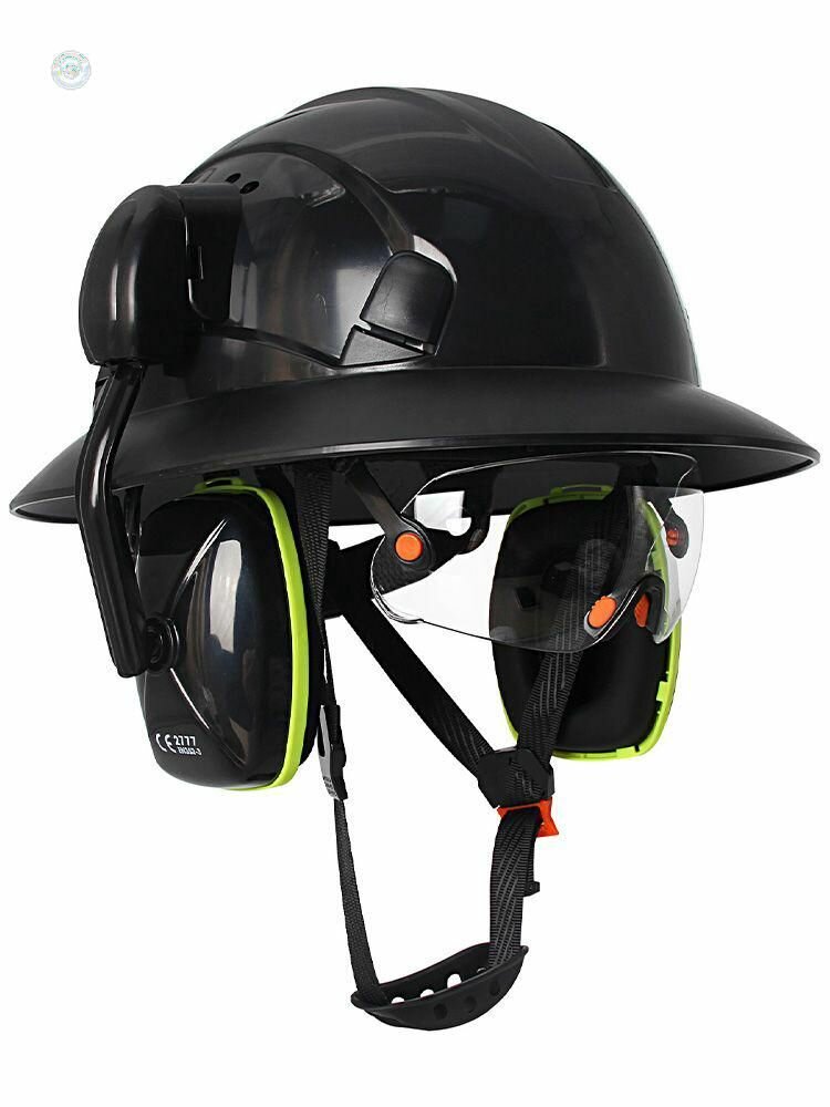 Строительная защитная каска с полным краем, HDPE, 6-точечная тканевая подкладка, регулируемый размер 52-63 см, противоударная, от солнца и дождя, для строительства, завода, нефтяных работ и быта