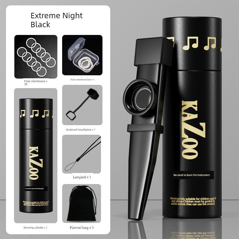 Премиум ночная черная металлический козуна с 30 мембранами, роскошный детский инструмент