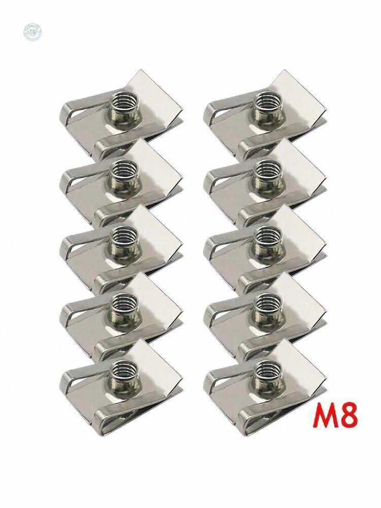 Кляймеры крепежные из нержавеющей стали, M4 M5 M6 M8, прочные гайки дымохода для крепления панелей кузова, обтекателей мотоцикла и квадроцикта, серебристые скобы зажимы