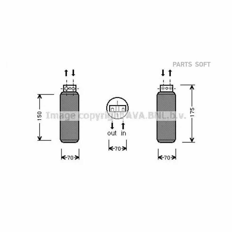 Осушитель кондиционера от официального дистрибьютора, AVA, артикул OLD288