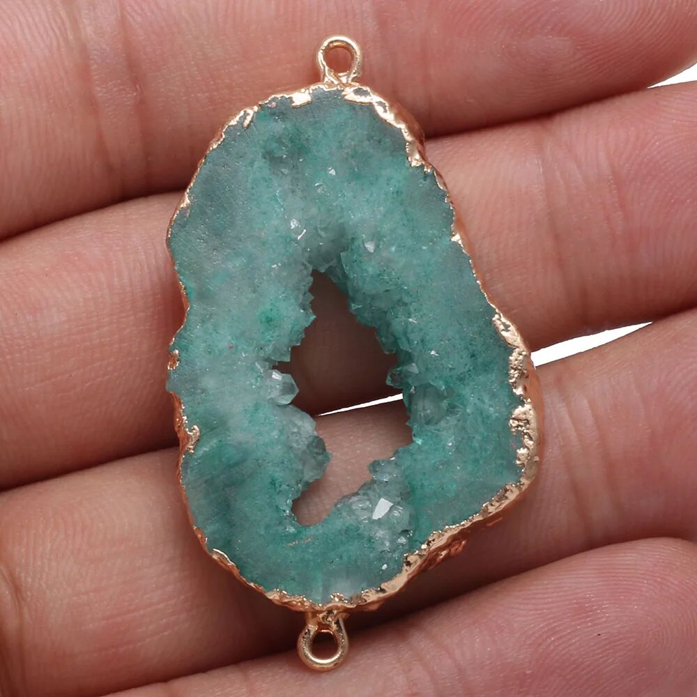 Соединители из агата золотистого цвета 40-45mm