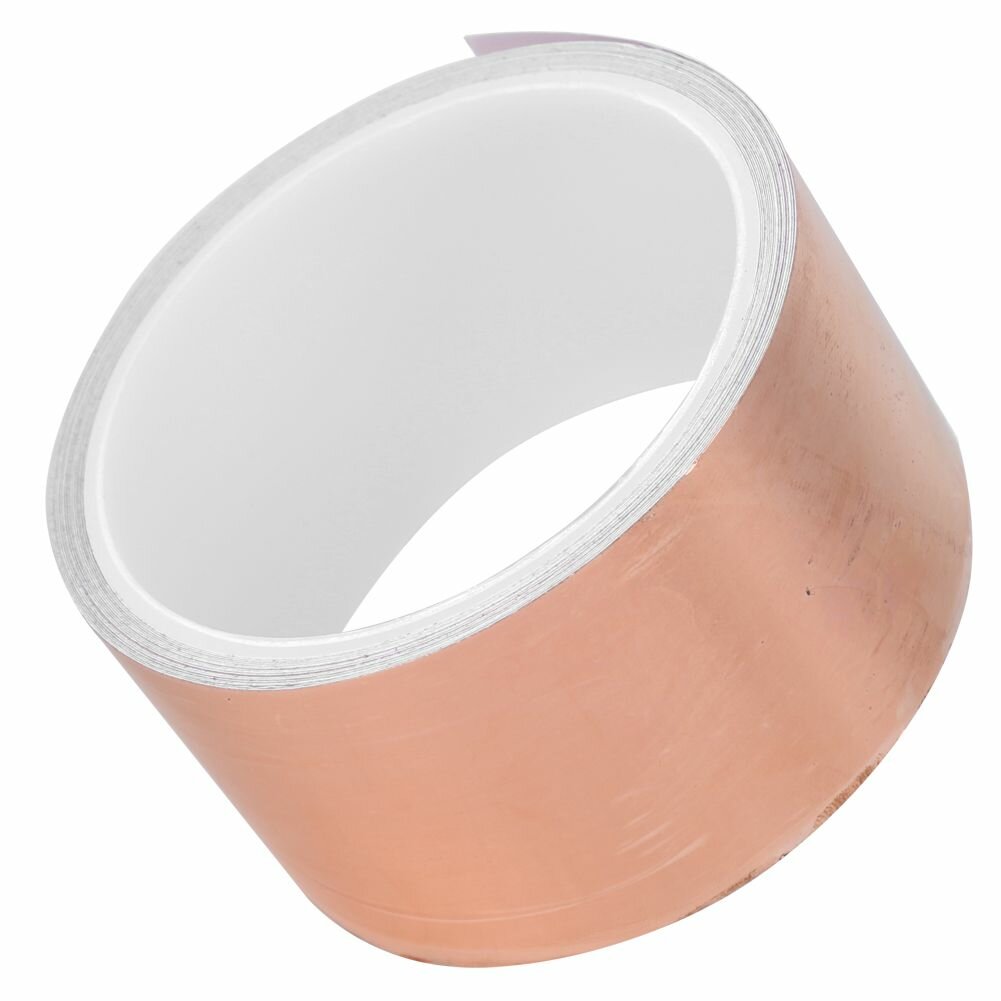 Лента из медной фольги, однопроводящая, для экранирования электромагнитных помех, для электрогитары, проводящая, экранирующая, длина 5 метров