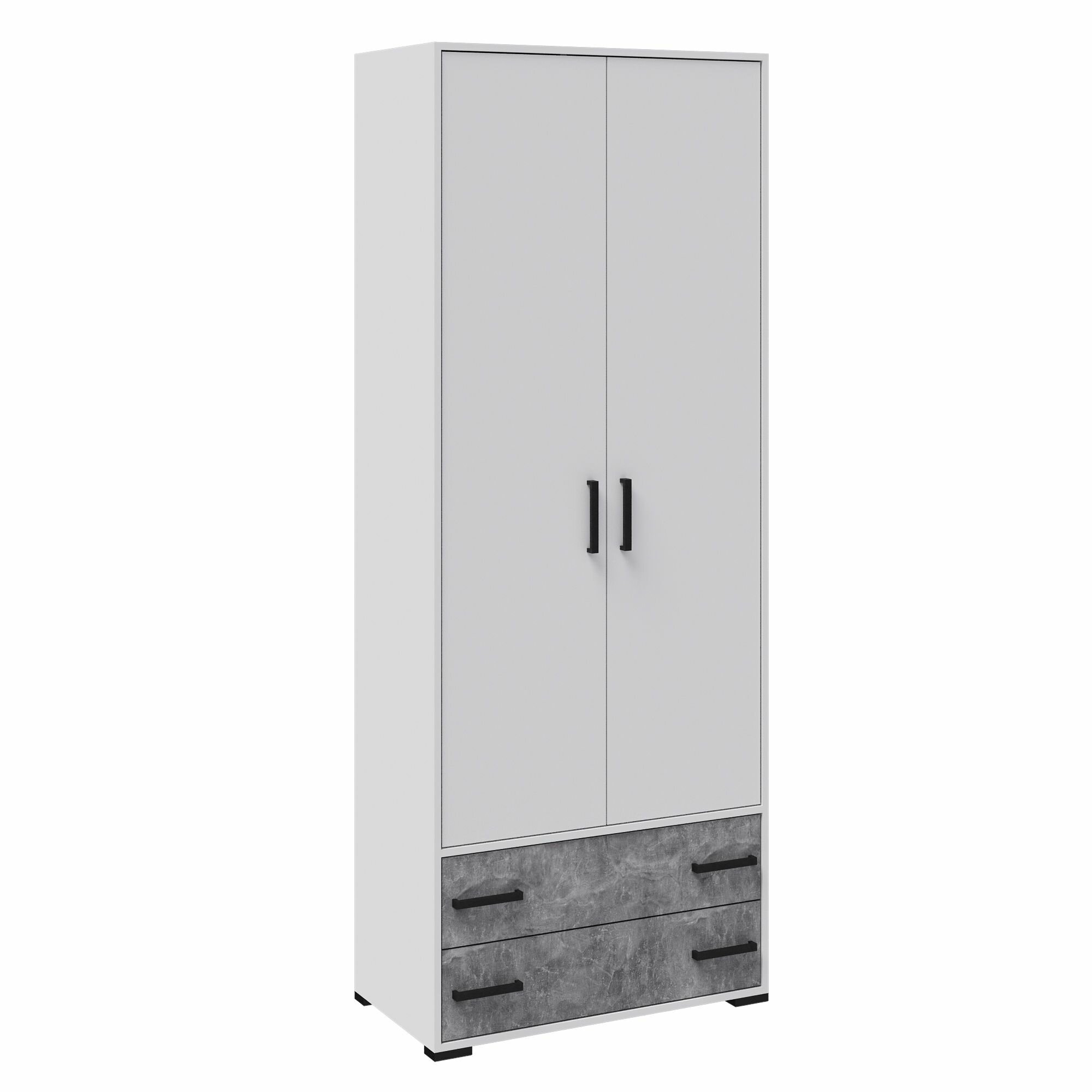 Спальня Лючия шкаф 2-хств. белый/ателье светлое (Микон)