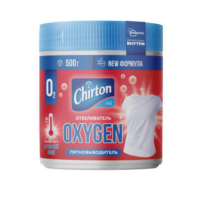 Кислородный отбеливатель Chirton пятновыводитель для горячей воды Оксиджен, 500 г